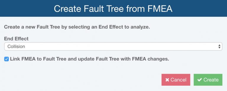 Fault Tree - FMEA Integration with Linking and Syncing