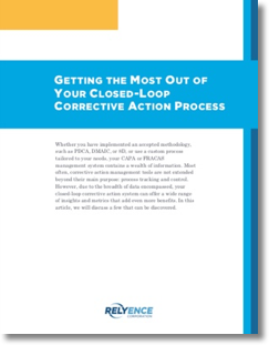 Relyence FRACAS – Best-in-Class Corrective Action Software
