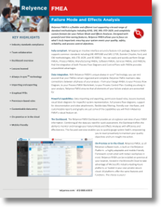 Relyence FMEA Software - Industry Leading Capabilities